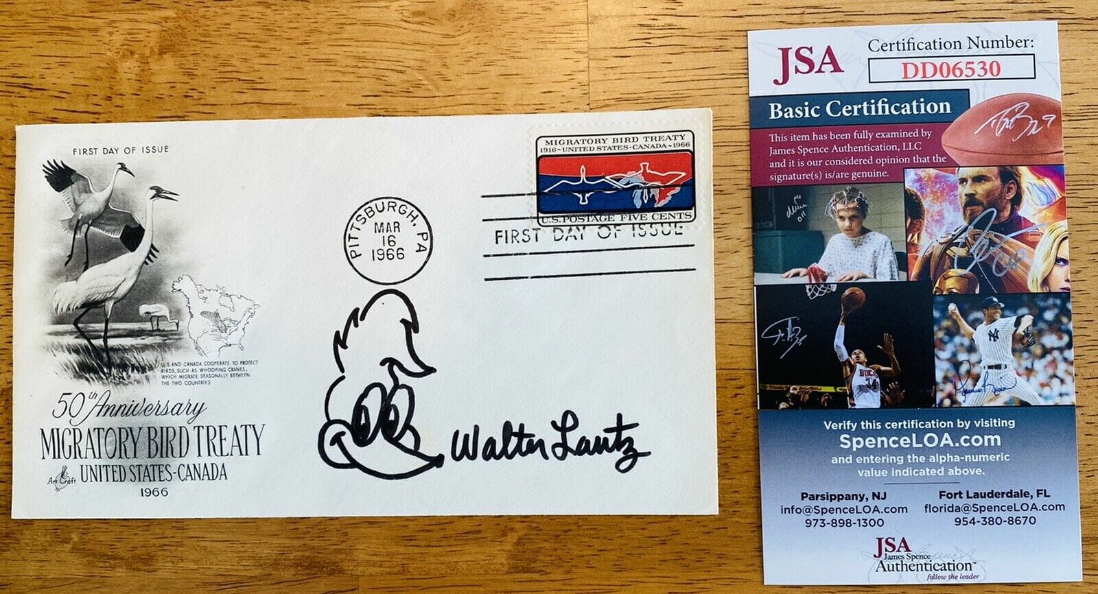 Walter Lantz Signed Autographed First Day w/ Woody Woodpecker Sketch ...