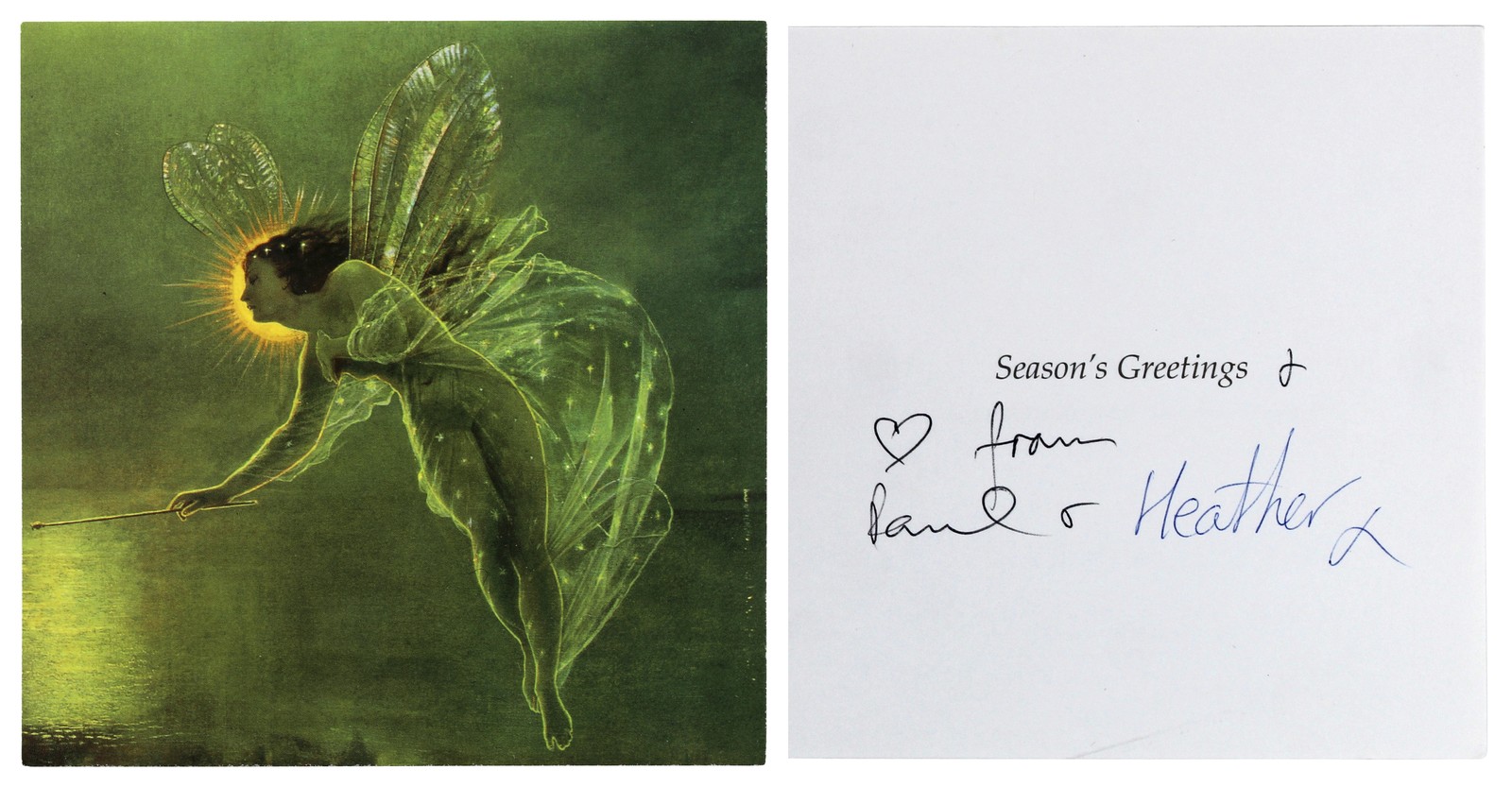 Paul McCartney & Heather Mills Authentic Signed Greeting Card BAS # ...
