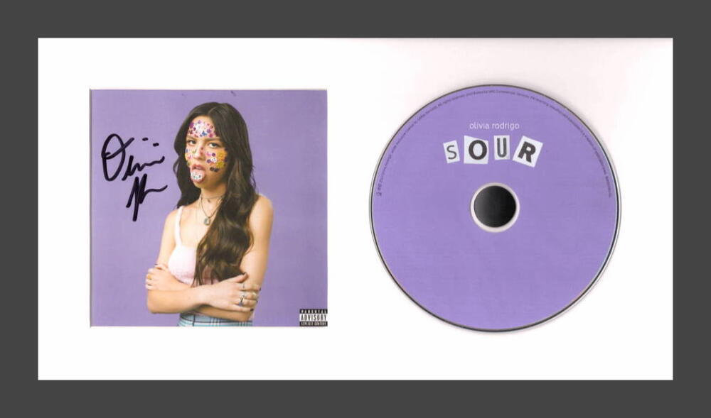 Olivia Rodrigo Signed Autograph Sour Framed CD Display - Good 4 U w ...