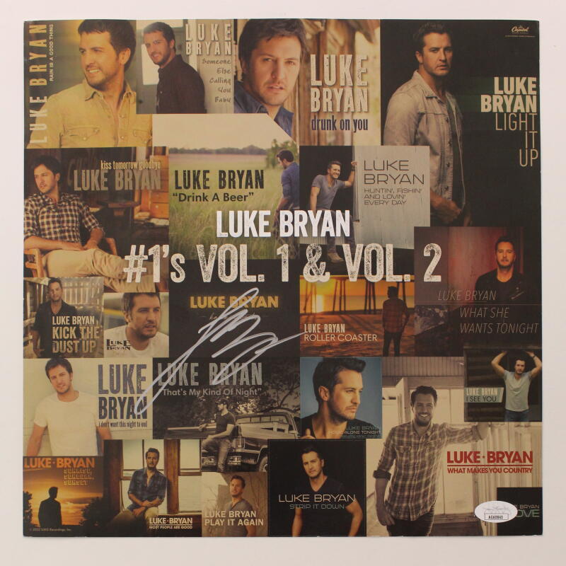 Luke Bryan Signed Autograph 12x12 Greatest Hits Album Vinyl Record ...