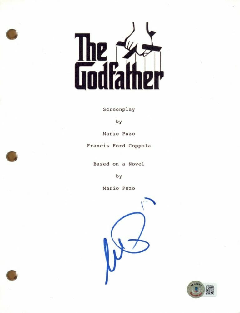 Al Pacino Signed Autograph The Godfather Movie Script Screenplay ...