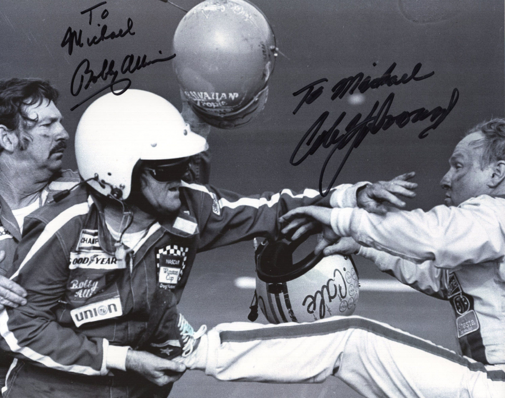 CALE YARBOROUGH+BOBBY ALLISON SIGNED 8x10 PHOTO+COA NASCAR BRAWL TO ...
