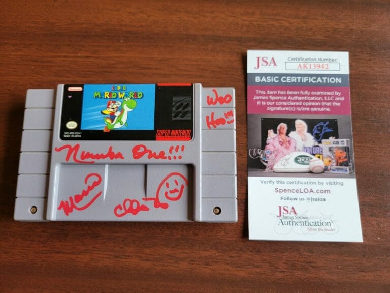 CHARLES MARTINET AUTOGRAPHED SUPER MARIO WORLD SUPER NINTENDO GAME ...