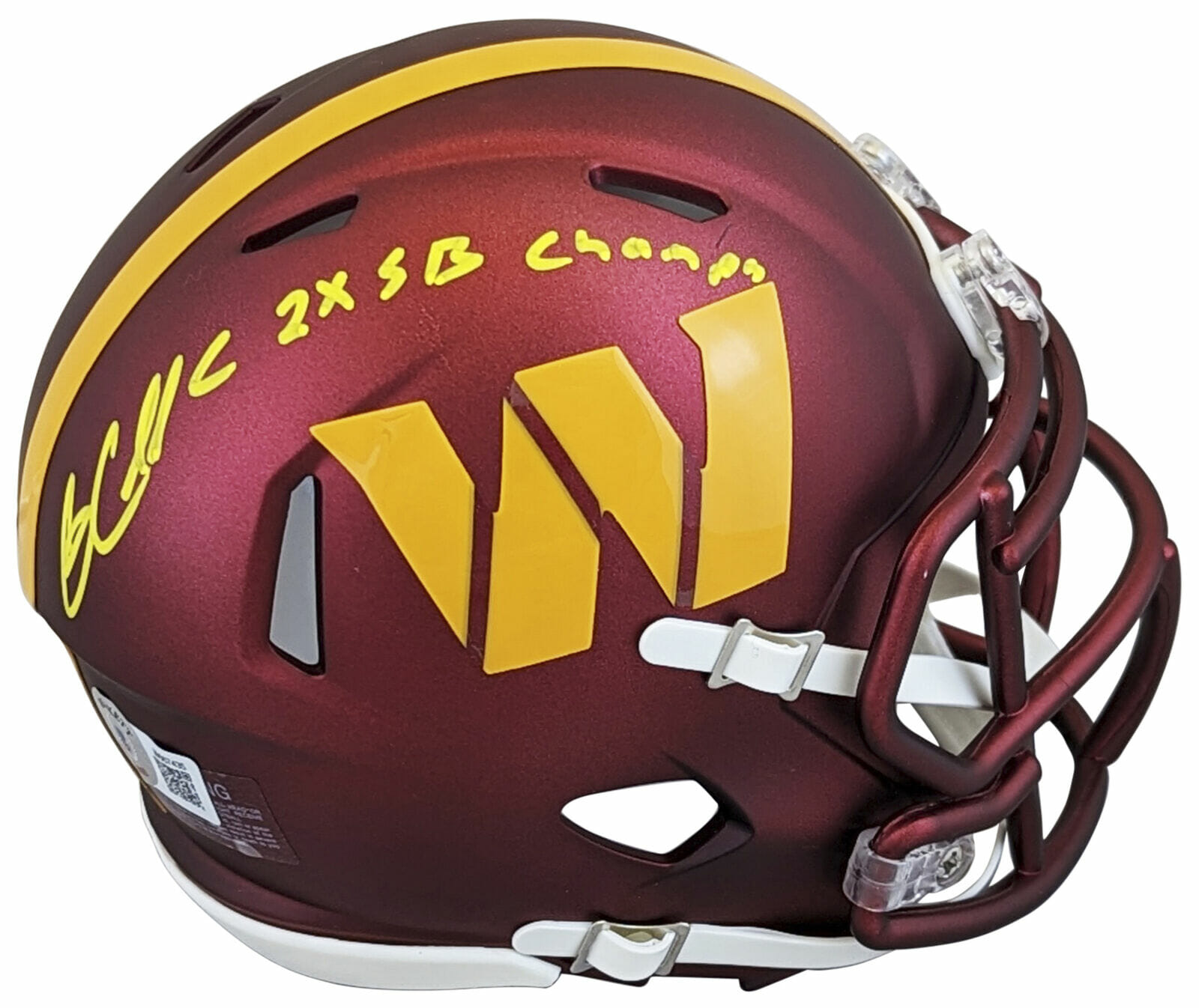 Commanders Gary Clark "2x SB Champ" Signed Speed Mini Helmet BAS ...