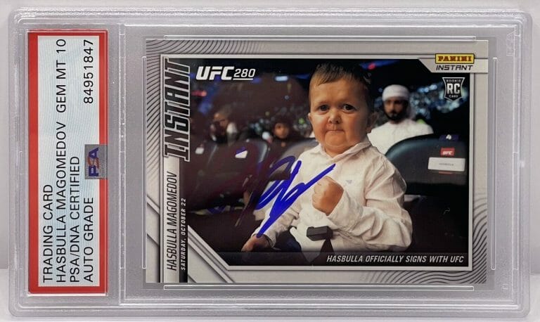 HASBULLA MAGOMEDOV Signed UFC Panini Instant Rookie Card PSA/DNA Slab ...