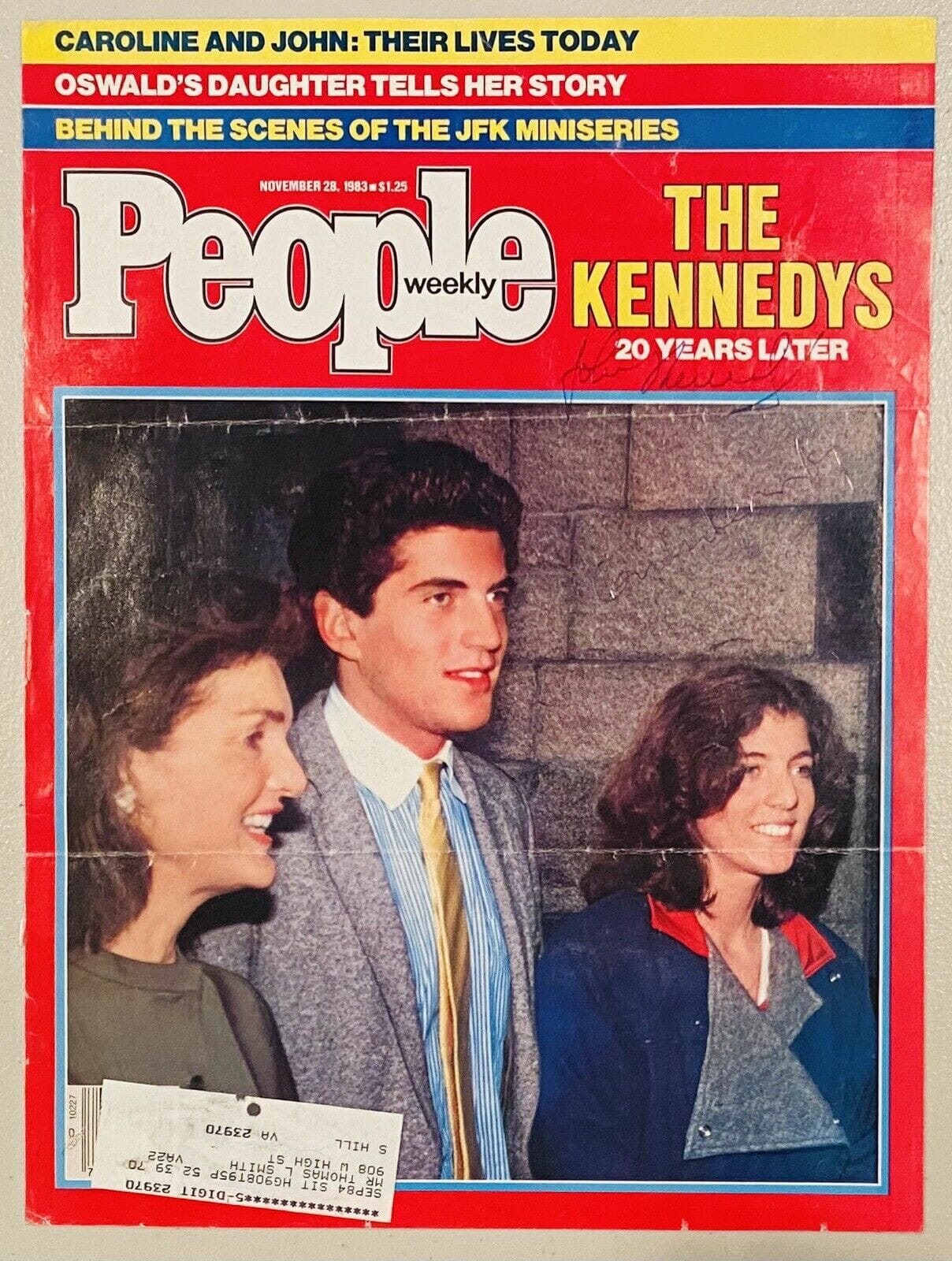 John Kennedy Jr & Caroline Kennedy Signed Autographed Magazine Cover ...
