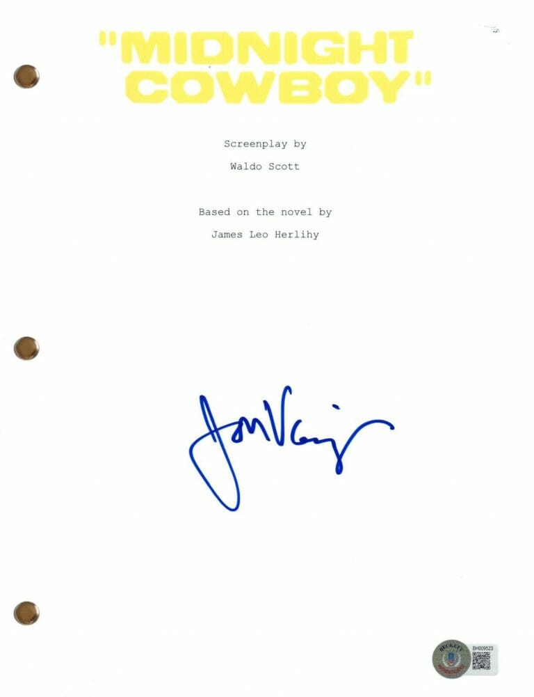 Jon Voight Signed Autograph Midnight Cowboy Movie Script Screenplay ...