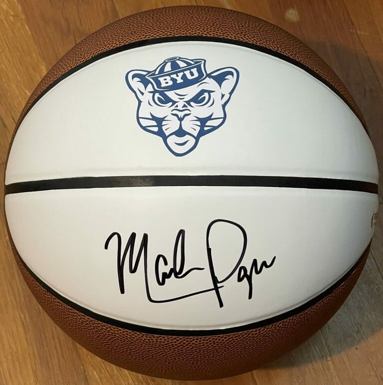 Mark Pope Signed Autographed BYU Cougars Logo Basketball PSA/DNA Opens ...