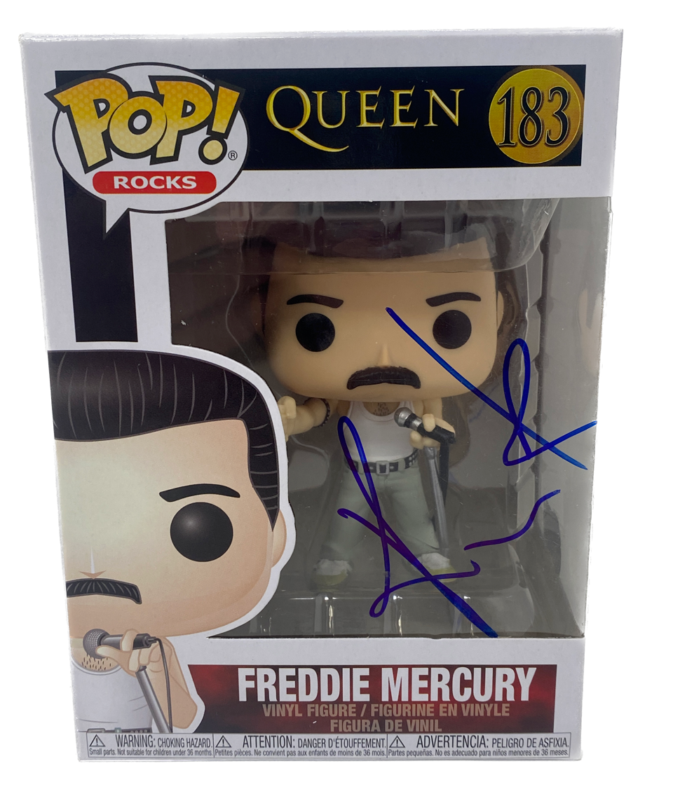 Rami Malek Signed Freddie Mercury Funko Pop Queen Bohemian Rhapsody Beckett COA | Autographia