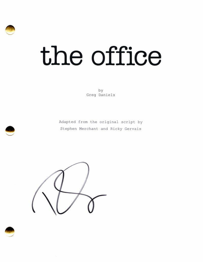 Ricky Gervais Signed Autograph The Office Full Pilot Script - Show ...