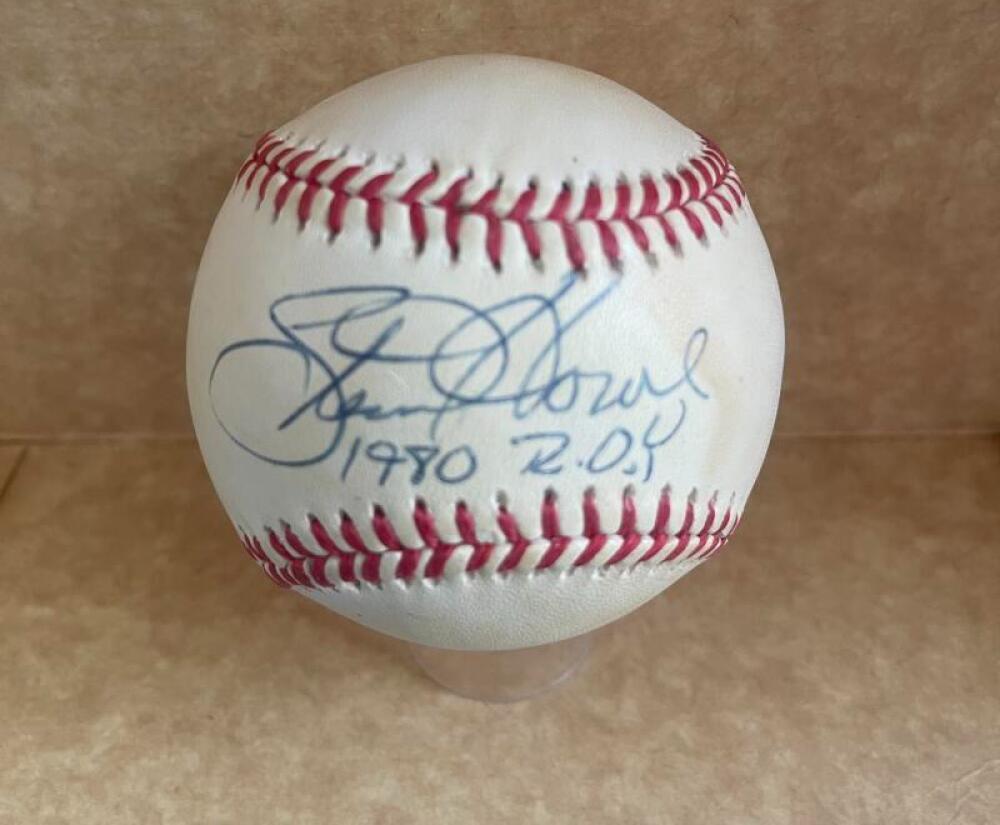 STEVE HOWE DODGERS 1980 ROY SIGNED M.L. BASEBALL RARE BECKETT ...