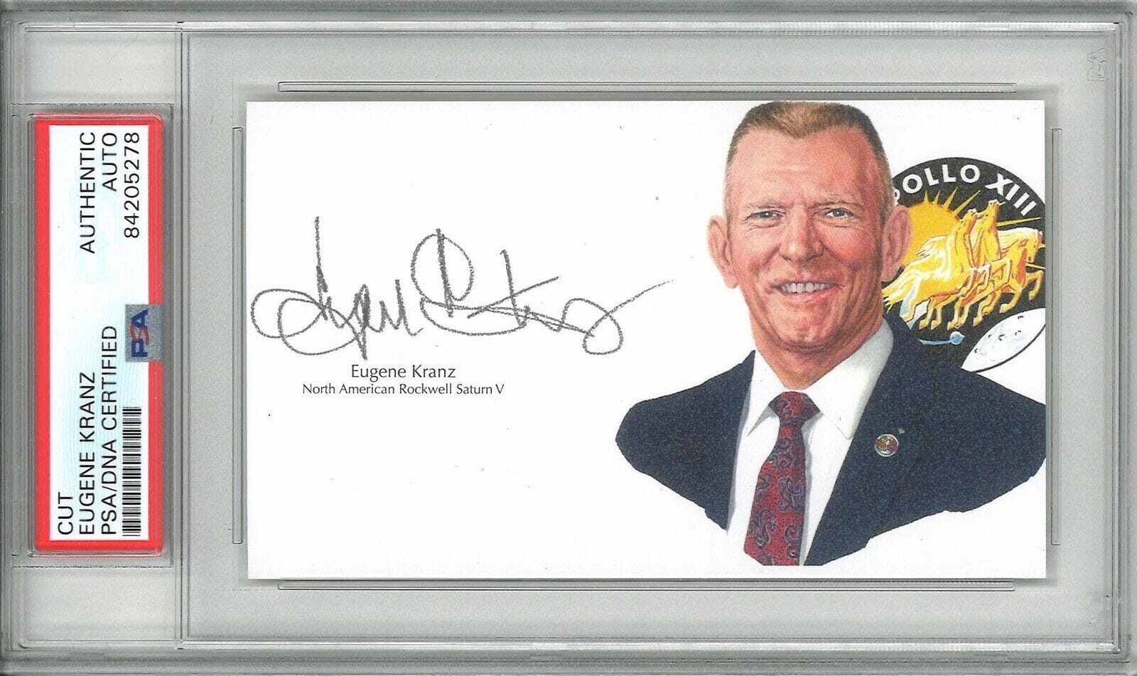 EUGENE KRANZ SIGNED CUT SIGNATURE PSA DNA 84205278 NASA APOLLO 13 Opens ...
