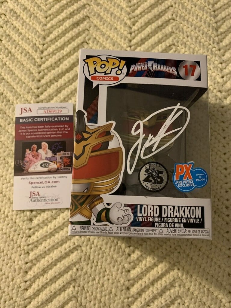 Jason David Frank Signed Funko Pop 17 Jsa Authentication Coa Lord