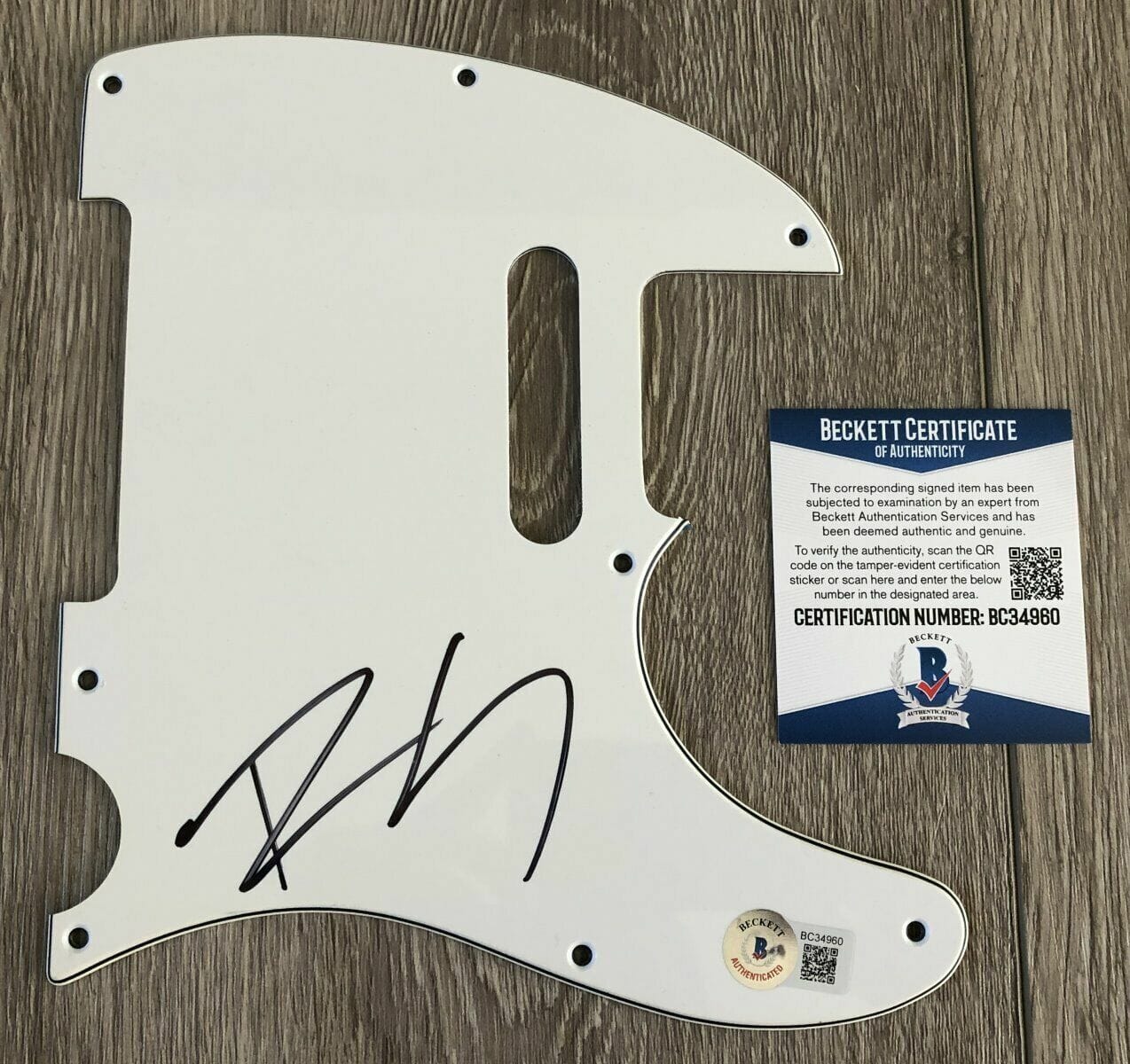 ROBERT CRAY SIGNED AUTOGRAPH TELECASTER GUITAR PICKGUARD w/PROOF ...