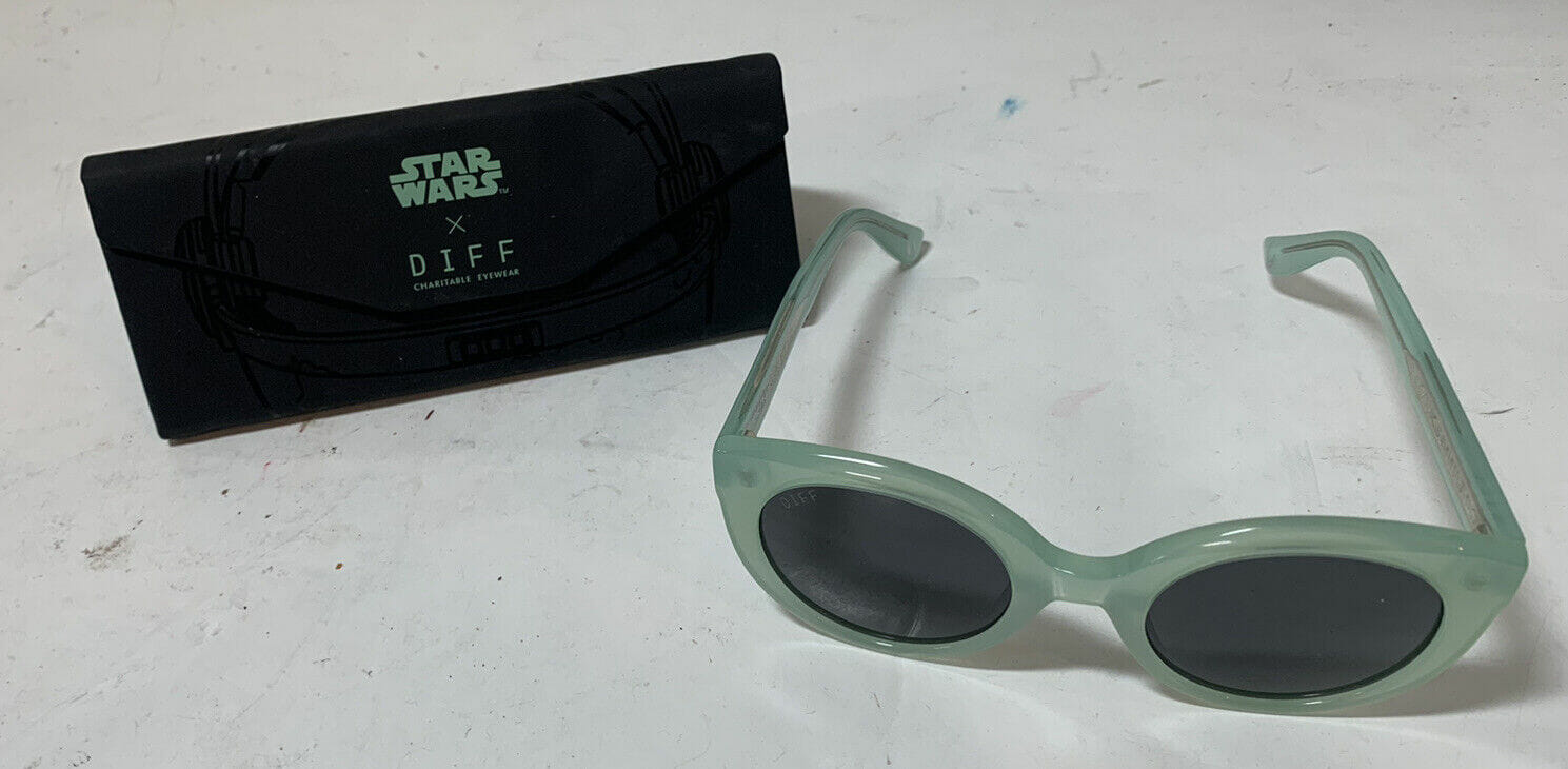 Star Wars Rare R2D2 Mandalorian Green Diff Eyewear Glsses & Case B4 ...