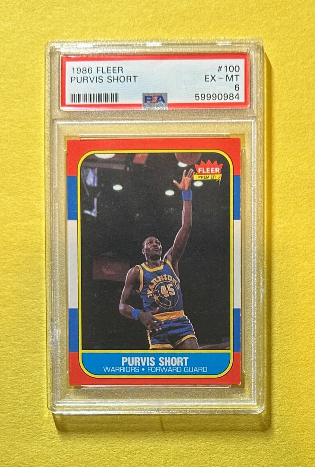 1986 FLEER PURVIS SHORT #100 PSA EX-MT 6 WARRIORS Opens in a new window ...