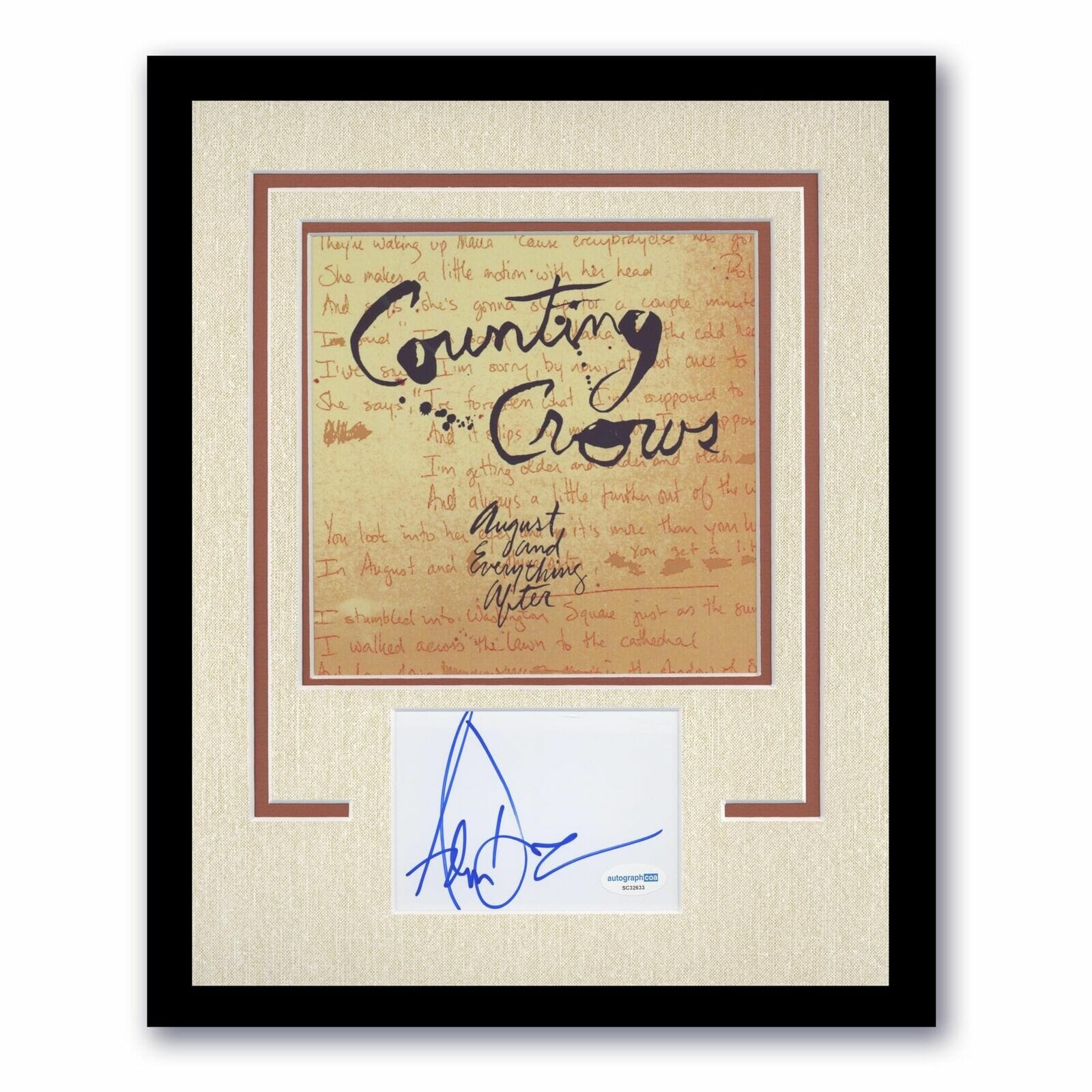 Adam Duritz "Counting Crows" SIGNED 'August and Everything After ...