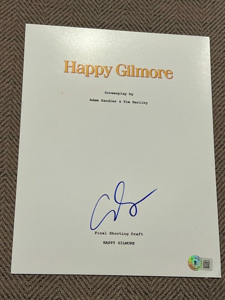 Adam Sandler Signed Memorabilia - Happy Gilmore Autograph | Autographia