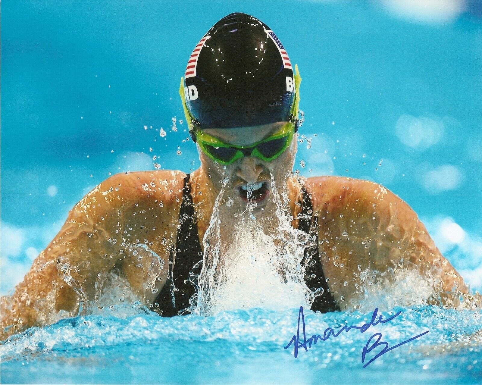 Amanda Beard Swimming Olympic Gold Medal 8x10 PHOTO Signed Auto ...