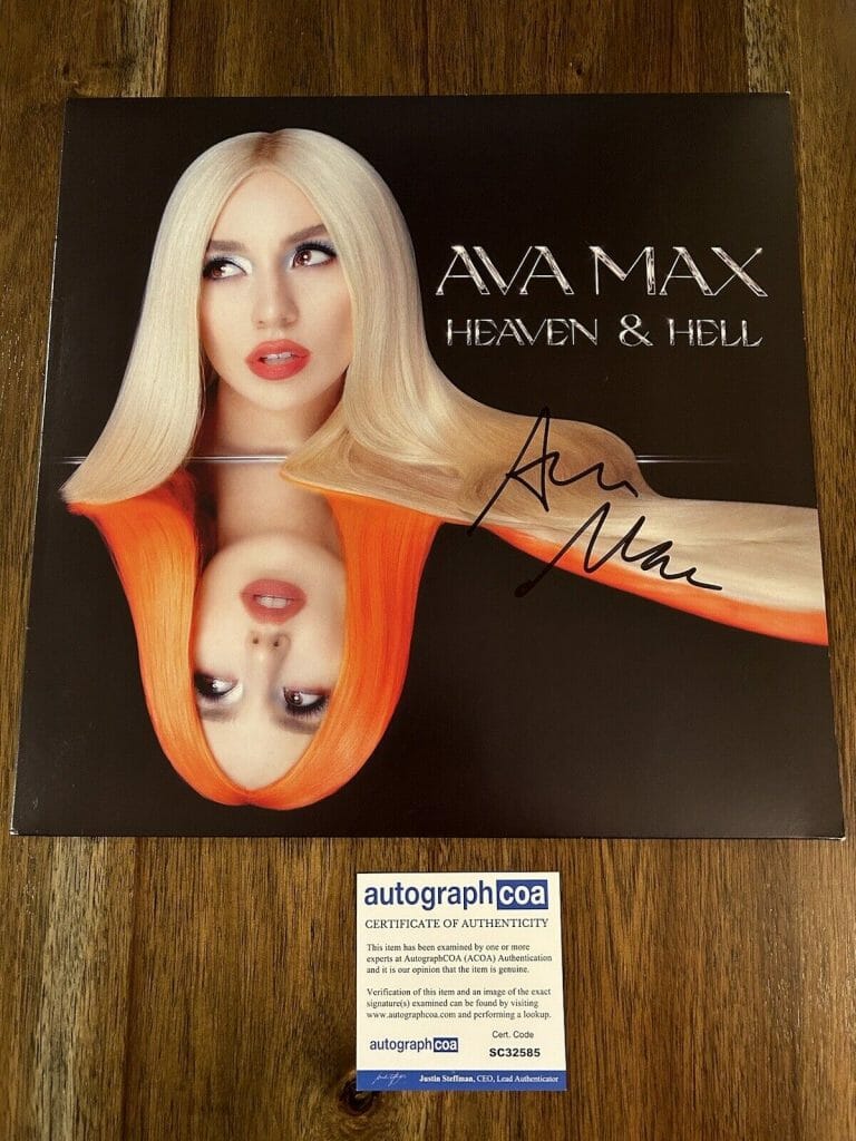 Ava Max Signed Pop Singer Vinyl Record Album ‘Heaven & Hell’ Autograph ...