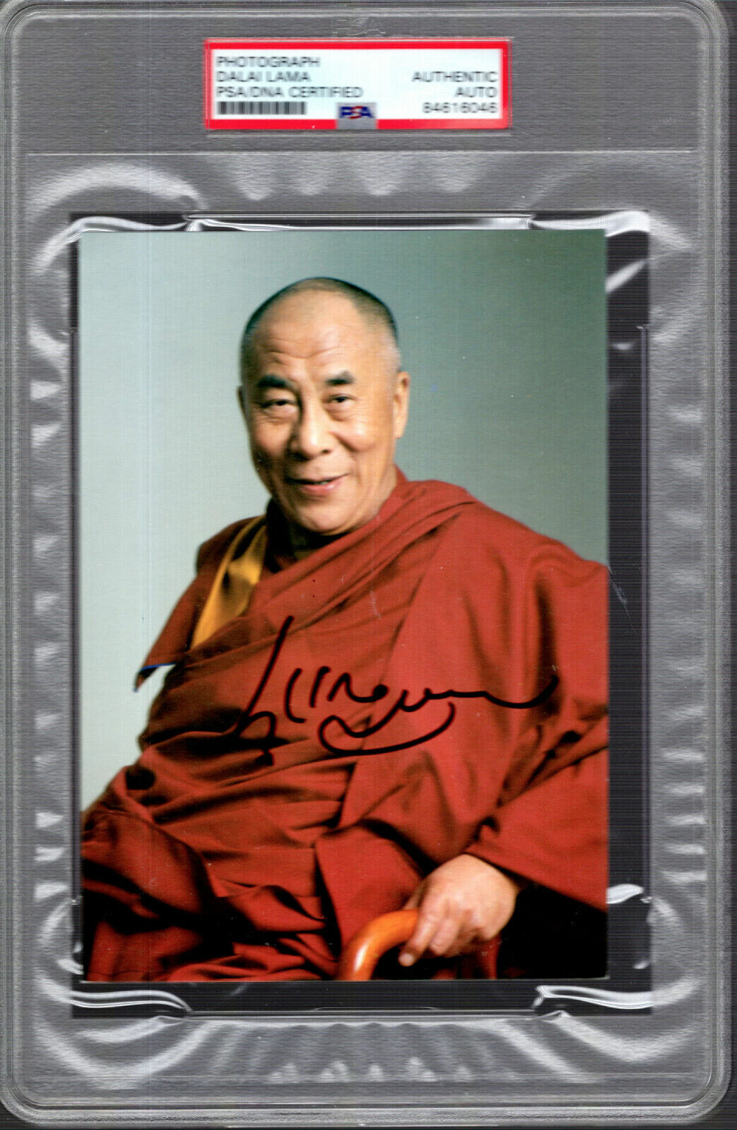 DALAI LAMA HAND SIGNED 5x7 COLOR PHOTO AMAZING+RARE JSA LETTER+PSA ...