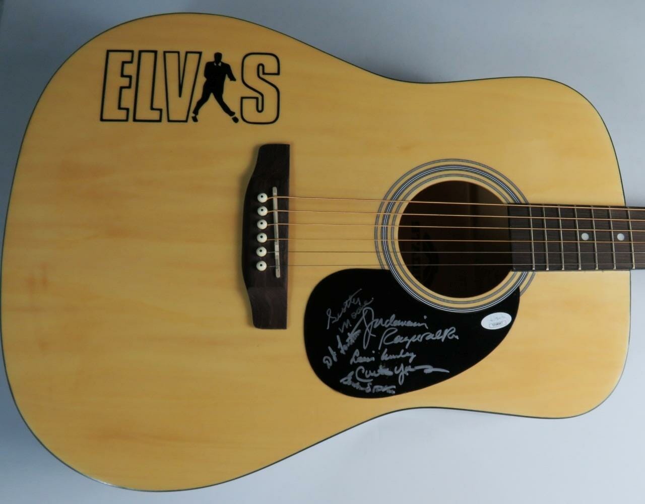 ELVIS PRESLEY BAND & THE JORDANAIRES Signed Autograph Auto Guitar by 6 ...