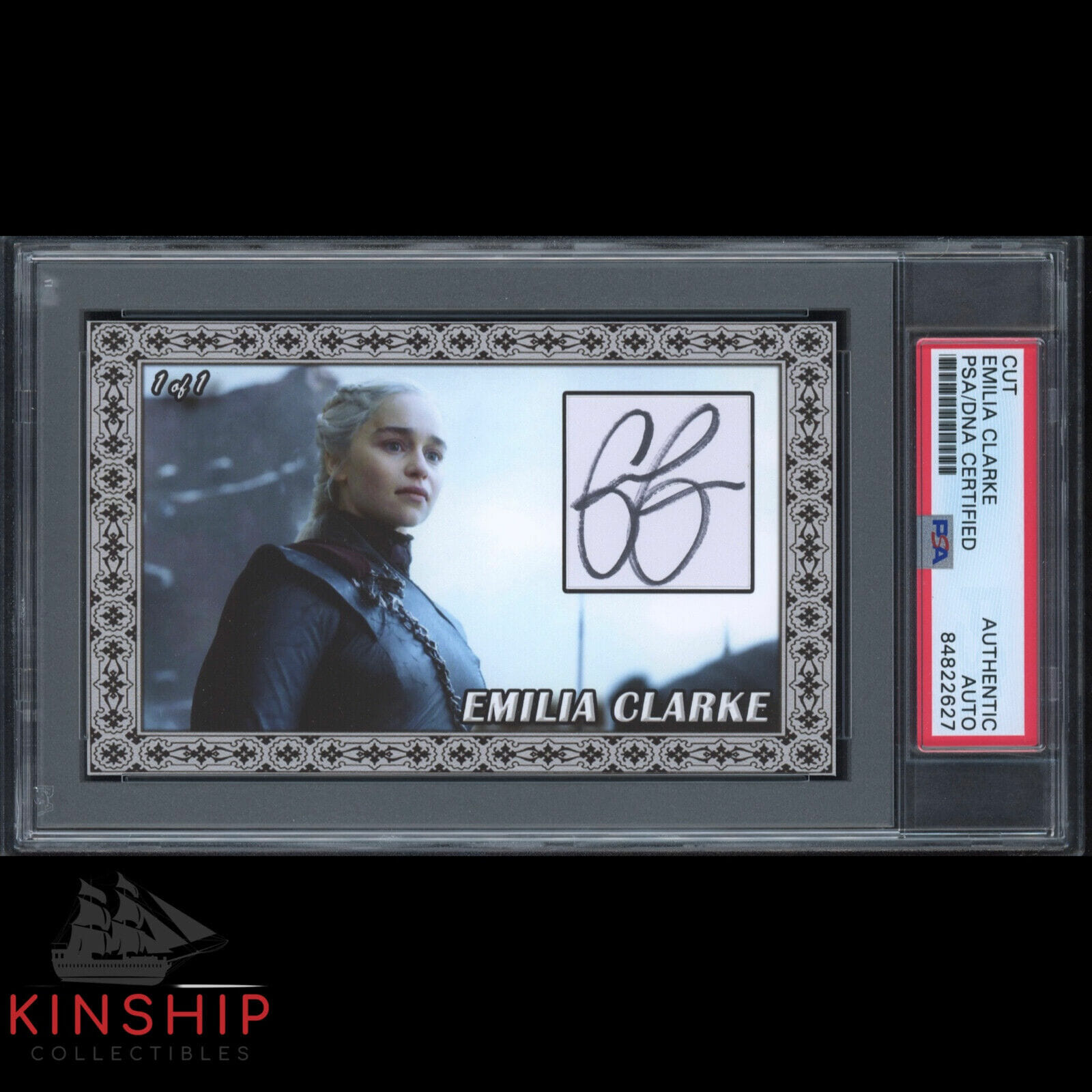 Emilia Clarke signed 3x5 Custom Card PSA DNA Slabbed Auto Game of ...
