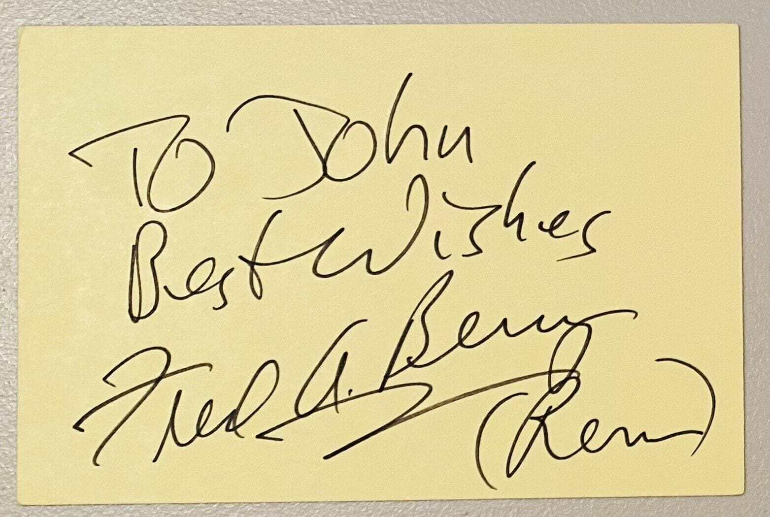 Fred Berry Signed Autographed 4x6 Card BAS Beckett Cert Rerun What’s ...