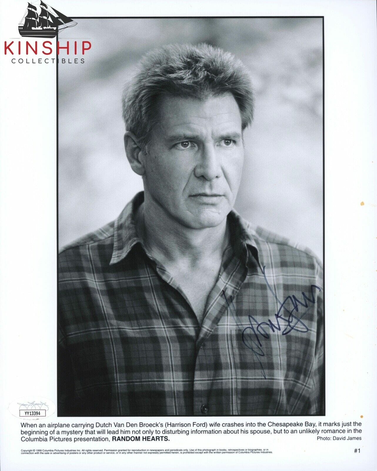 Harrison Ford signed 8x10 Movie Promo Photo JSA LOA Star Wars Auto ...