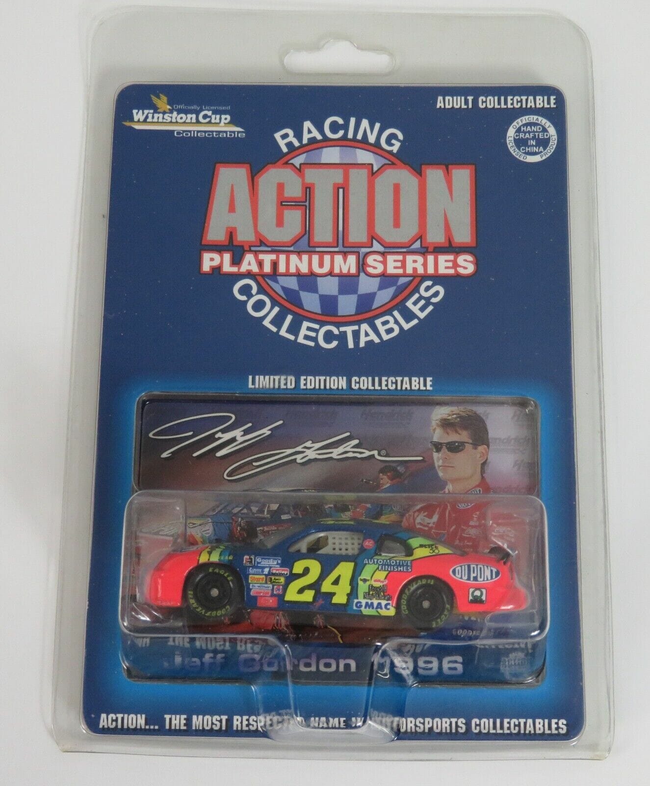 Jeff Gordon NASCAR Signed Autograph Auto 1996 Racing Action Diecast Car ...