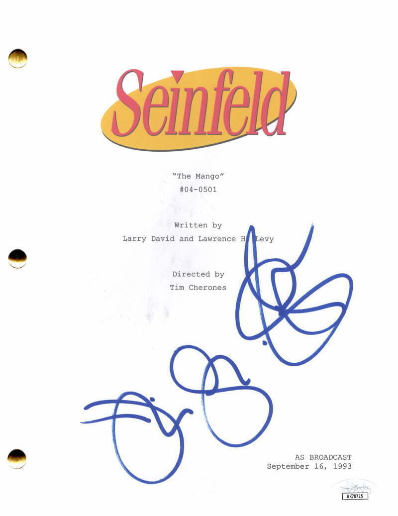 Julia Louis-Dreyfus Signed Autograph Seinfeld The Mango Full Script ...
