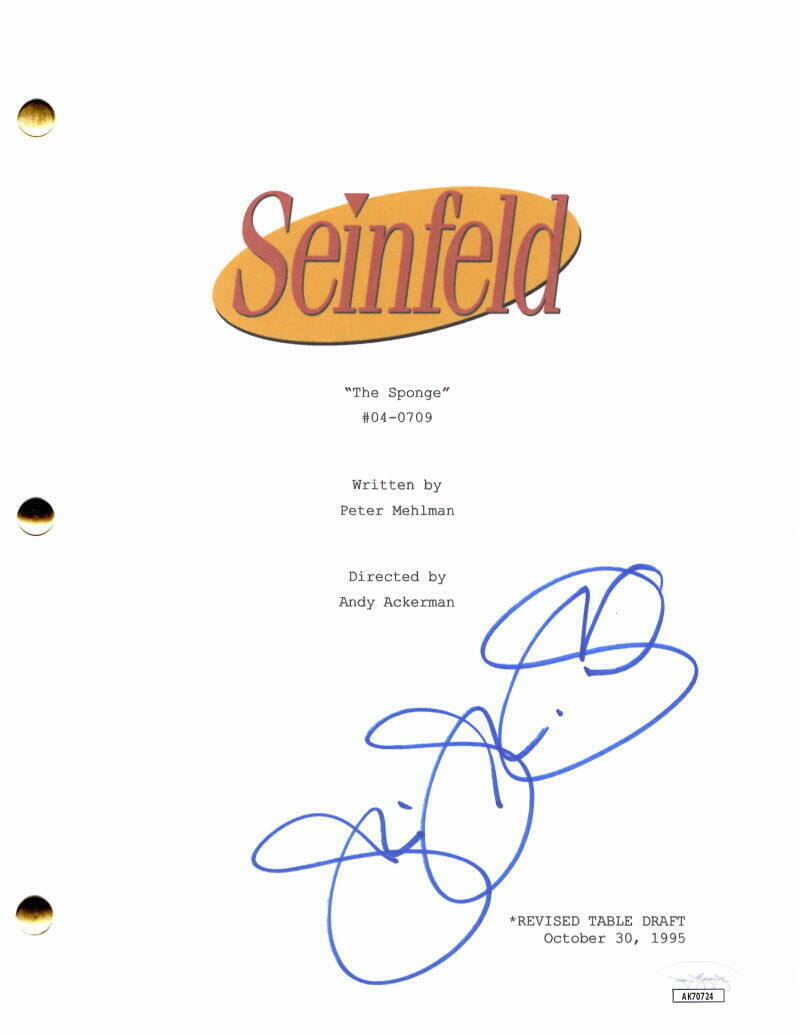 Julia Louis-Dreyfus Signed Autograph Seinfeld The Sponge Full Script ...