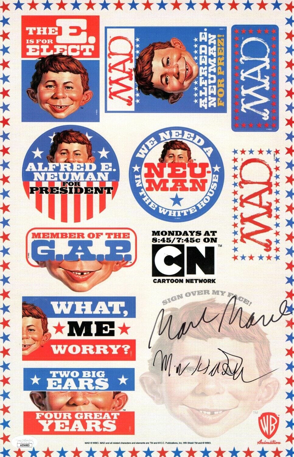 Mark Marek Marty Halpern-Graser Signed Autographed 11X17 Poster MAD ...