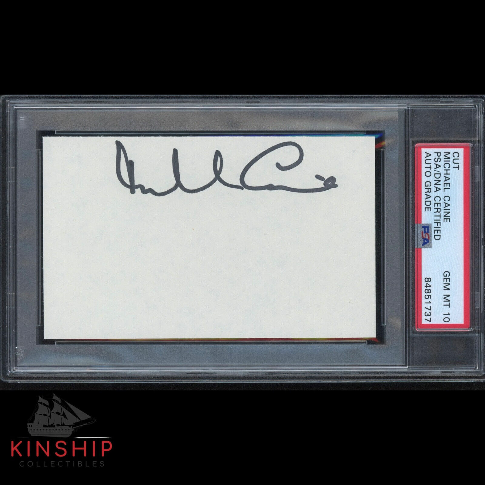 Michael Caine signed 3x5 Cut PSA DNA Slabbed Auto 10 Rare Actor Batman C1459 Opens in a new ...