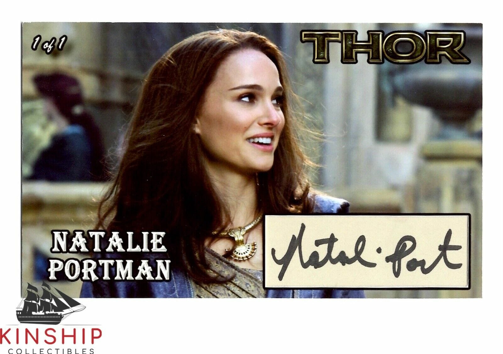 Natalie Portman signed Custom 3x5 Card JSA LOA AUTO GRADE 10 Thor Star ...