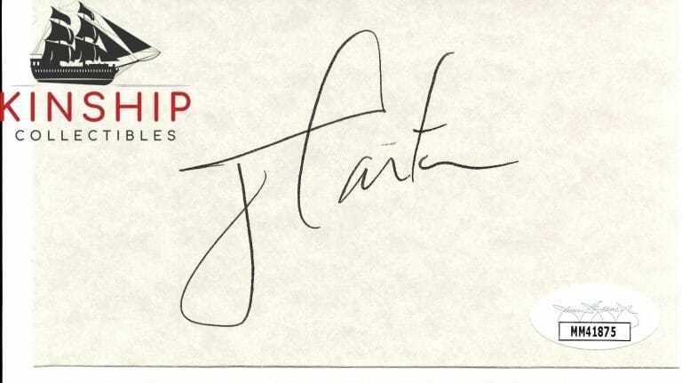 President Jimmy Carter signed 3x5 Cut JSA COA Bold Auto Z612 Opens in a ...