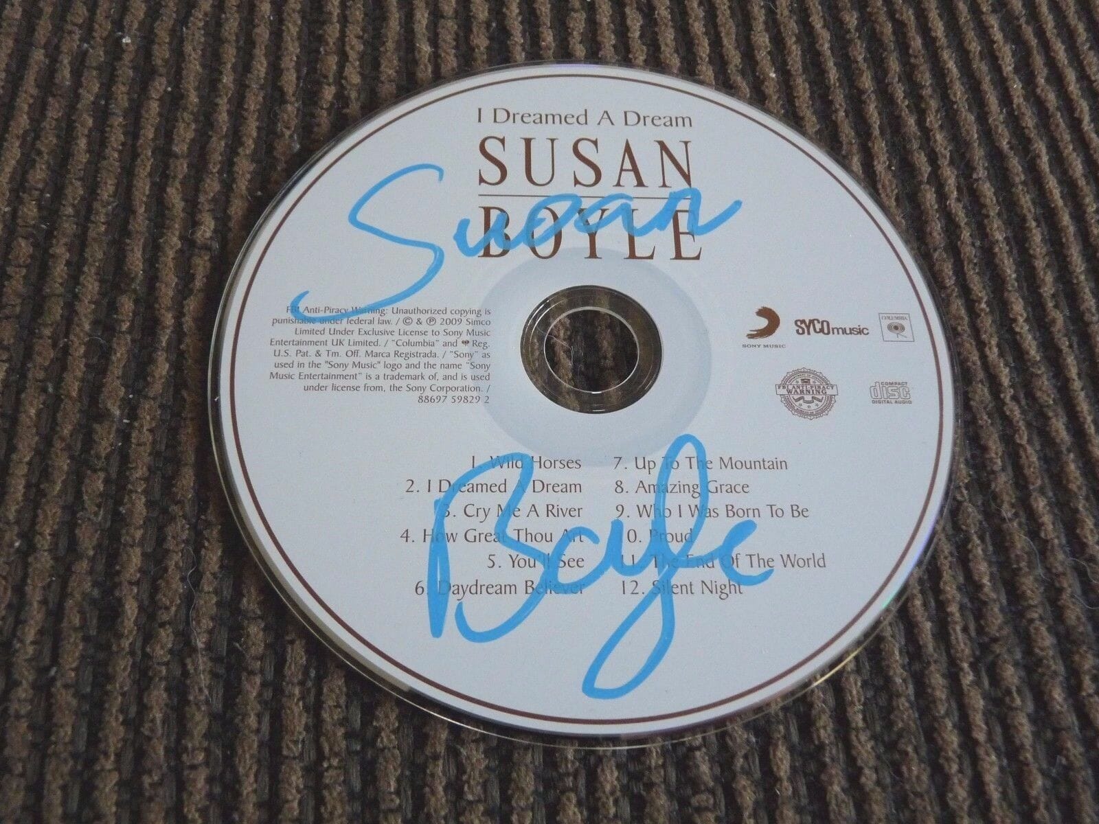 Susan Boyle I Dreamed A Dream Autographed Signed CD Guaranteed ...