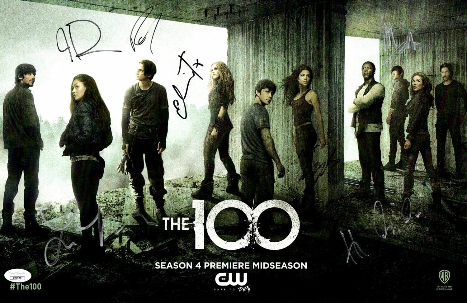 The 100 Multi Signed Autographed 11X17 Poster 7 Autos Taylor Morgan JSA ...