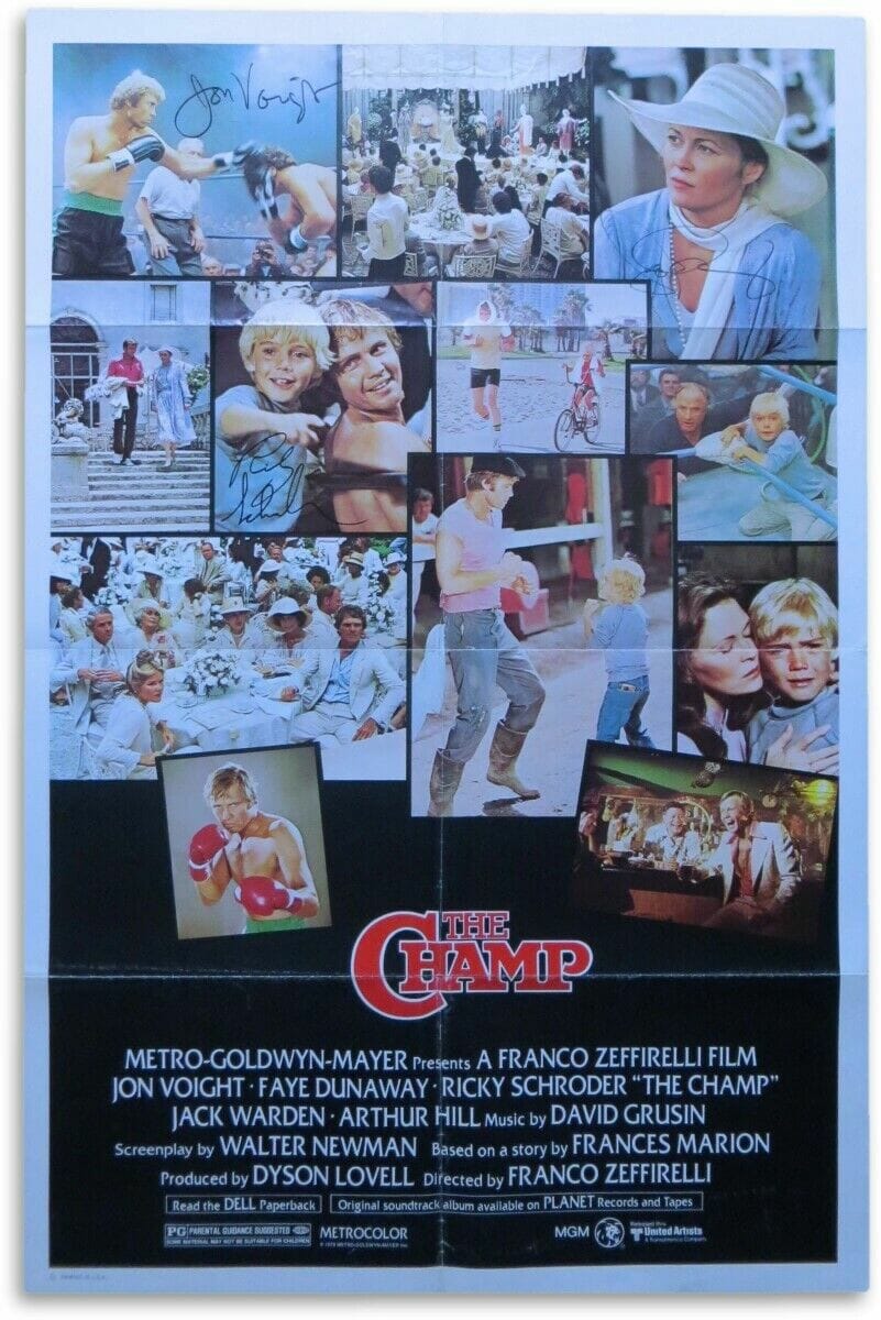 The Champ Autographed Full Size Movie Poster Voight Schroder Dunaway ...