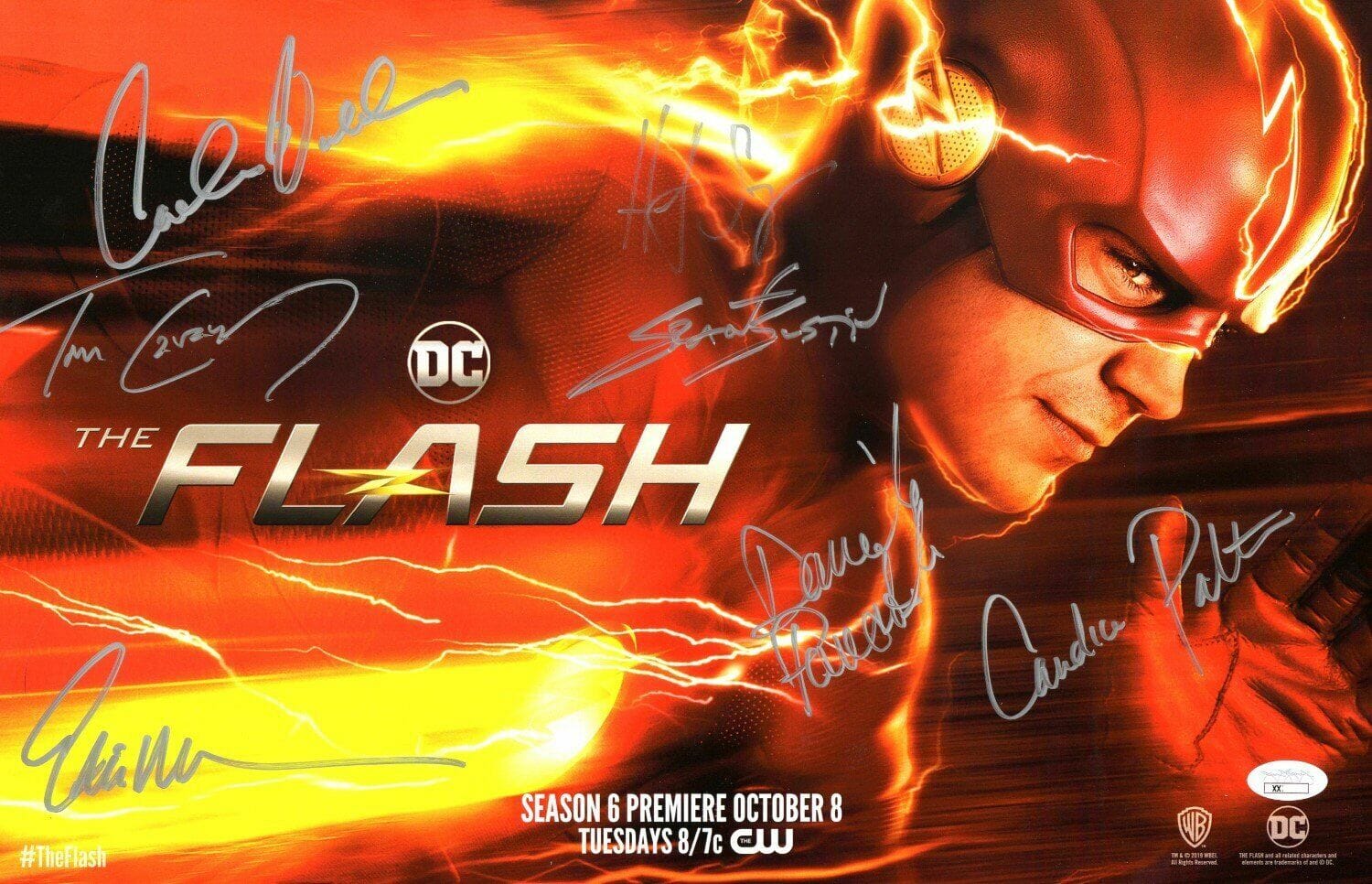The Flash Cast Signed Autograph 11X17 Poster 7 Autos Gustin Panabaker ...