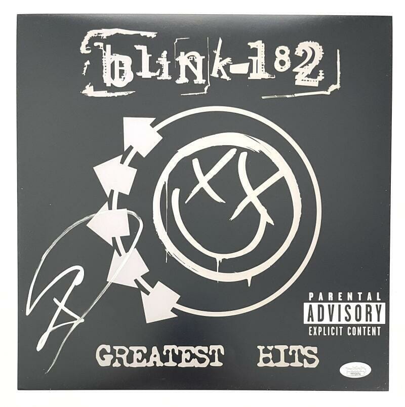 Tom DeLonge Signed Autograph 12x12 Blink-182 Greatest Hits Album Flat w ...