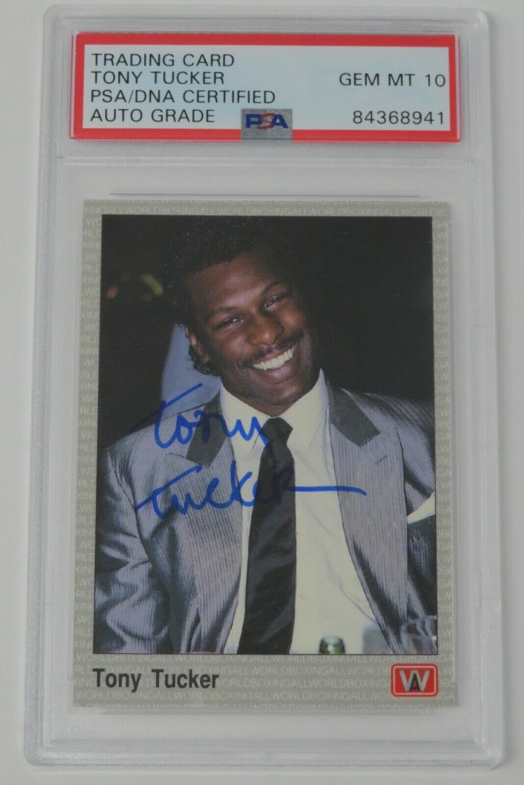 Tony Tucker BOXING Signed Autograph 1991 AW Rookie Card #125 PSA 10 ...
