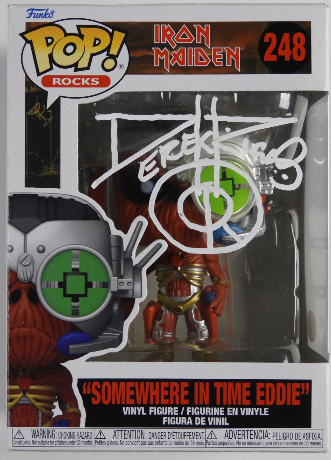 Derek Riggs JSA Autograph Signed Eddie Iron Maiden FUNKO POP #248 ...
