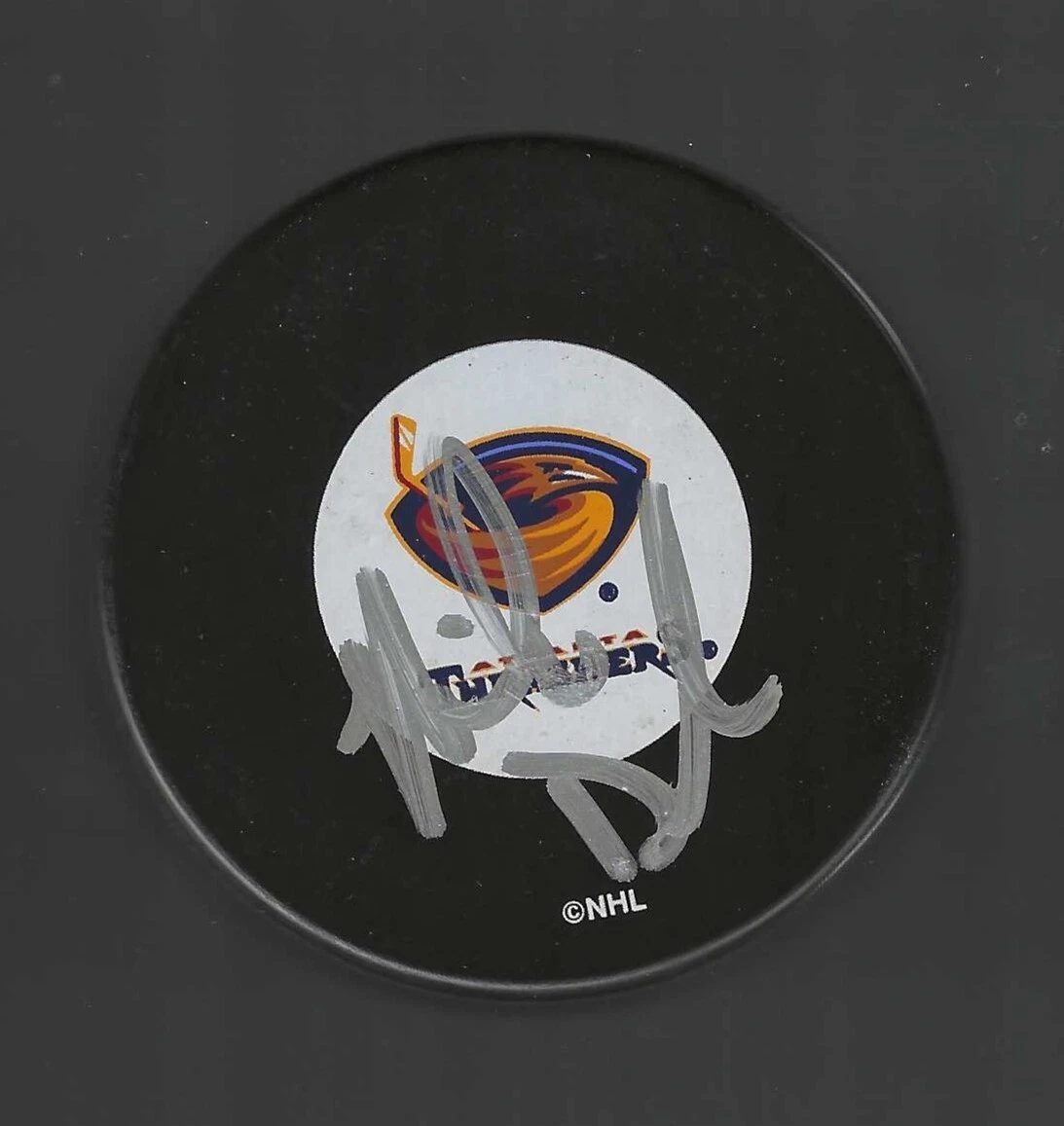 Mike Dunham Signed Atlantha Thrashers Puck | Autographia