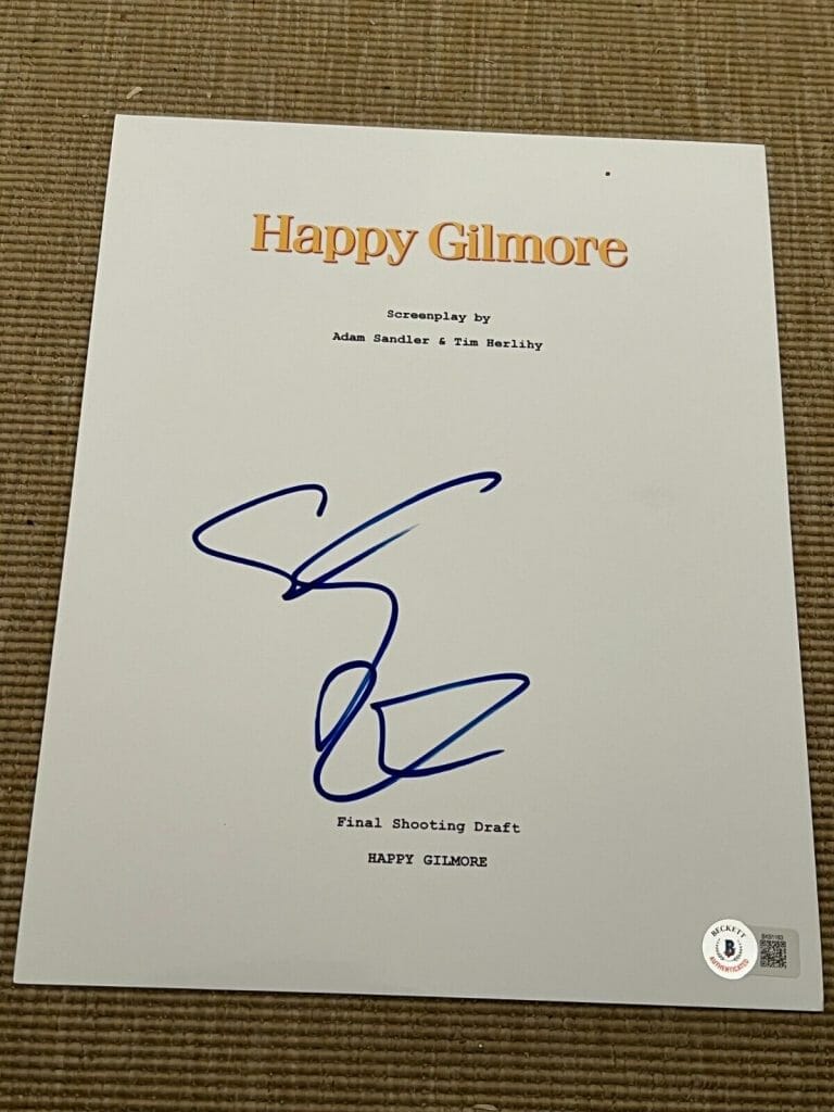 Adam Sandler Signed Memorabilia - Happy Gilmore Autograph | Autographia