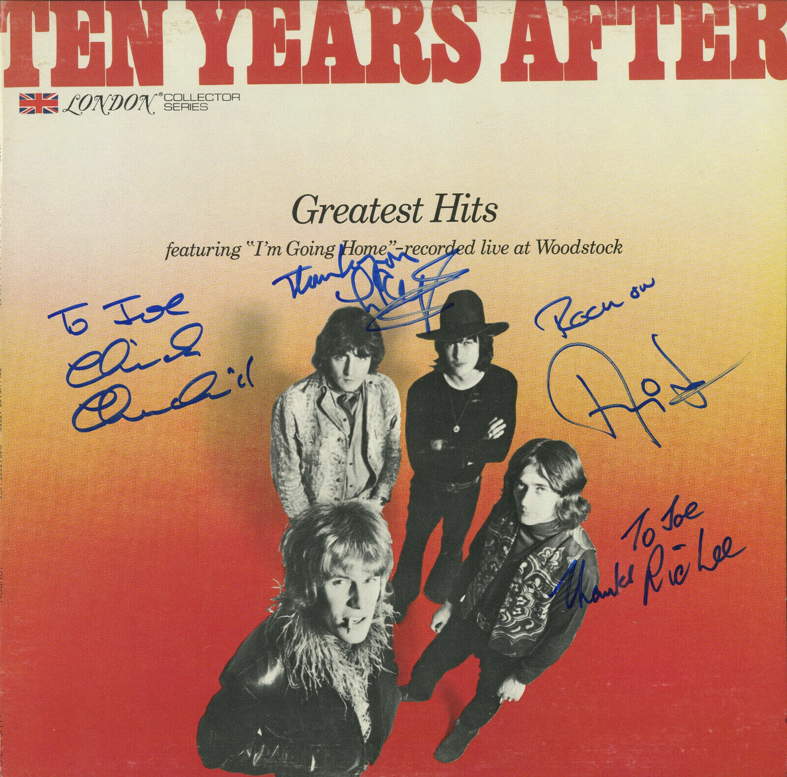 ALVIN LEE + Band Greatest Hits Signed Vinyl Record TEN YEARS AFTER ACOA ...