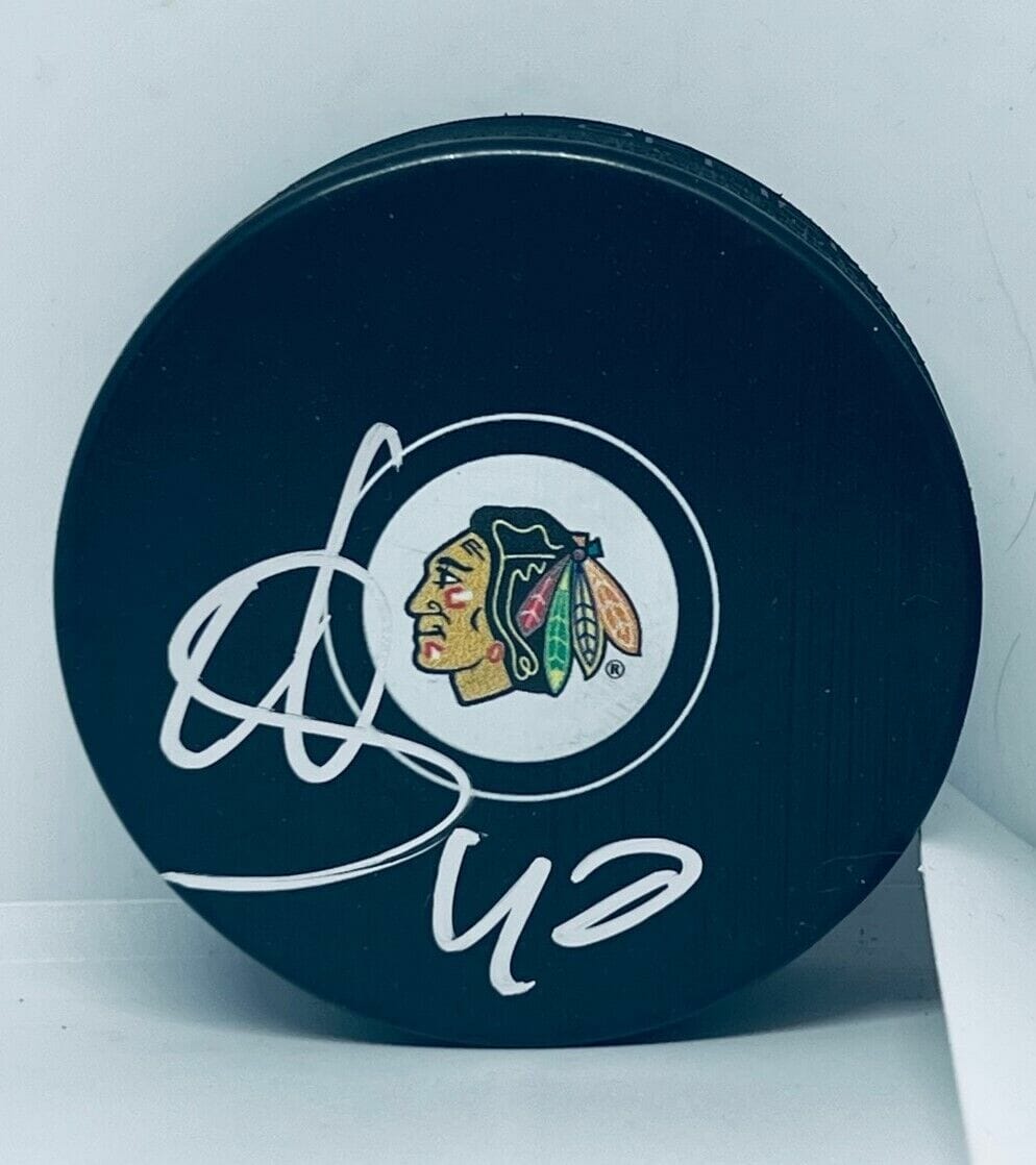 Arvid Soderblom signed Chicago Blackhawks Logo Puck autographed Hawks ...