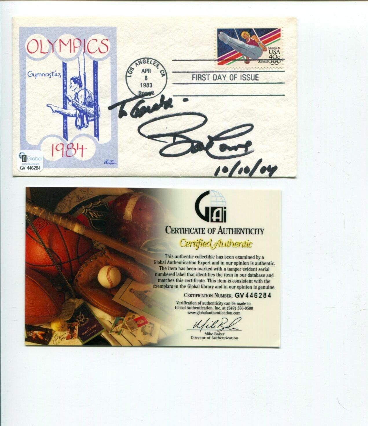 Bart Conner Olympic Gold Gymnast Gymnastics Hof Signed Autograph Fdc Coa Opens In A New Window