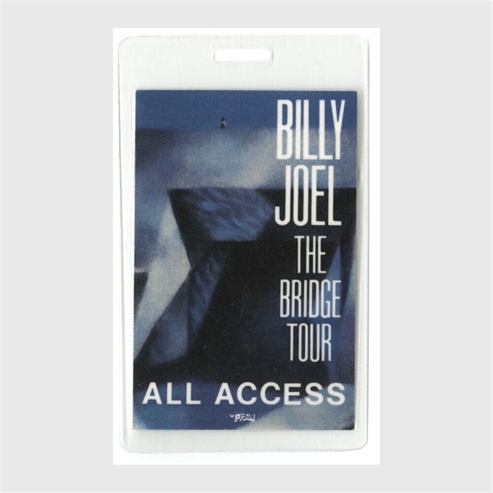 Billy Joel 1986 The Bridge concert tour authentic stage Laminated ...
