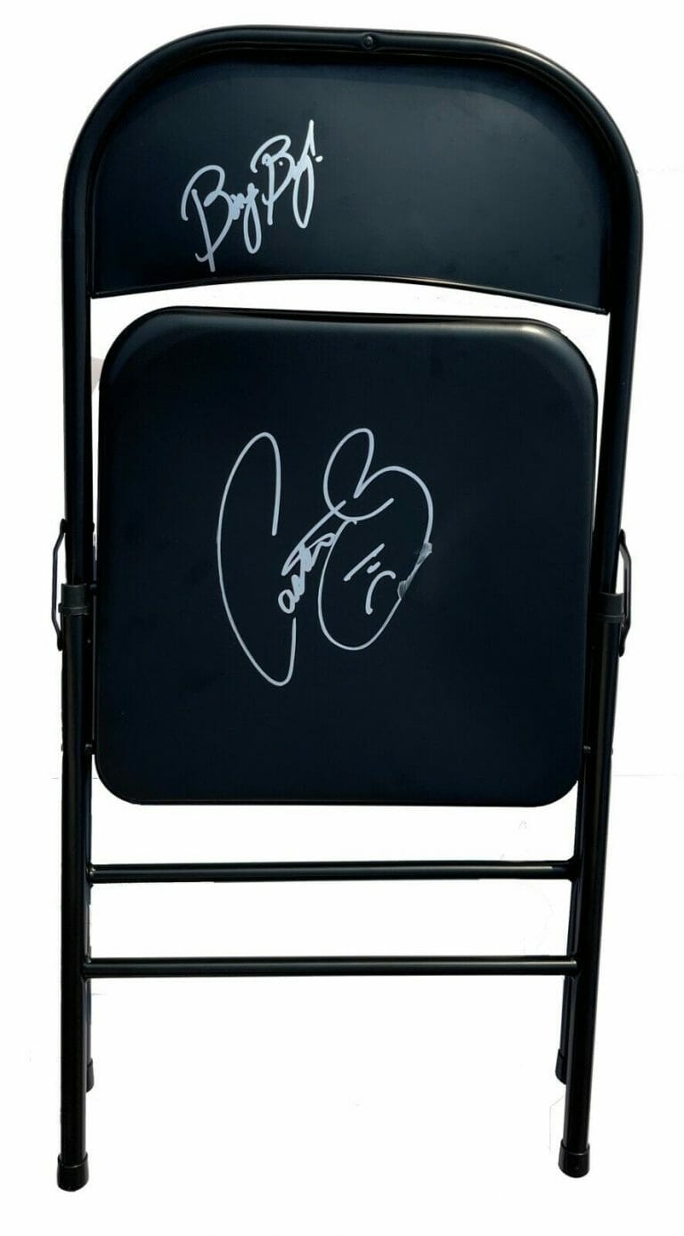 Cactus Jack Signed & Inscribed Steel Chair WWE WWF WCW ECW TNA Mick ...